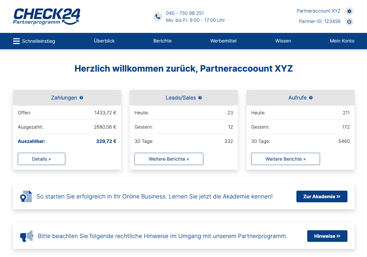 Mit dem CHECK24-Partnerprogramm Geld verdienen