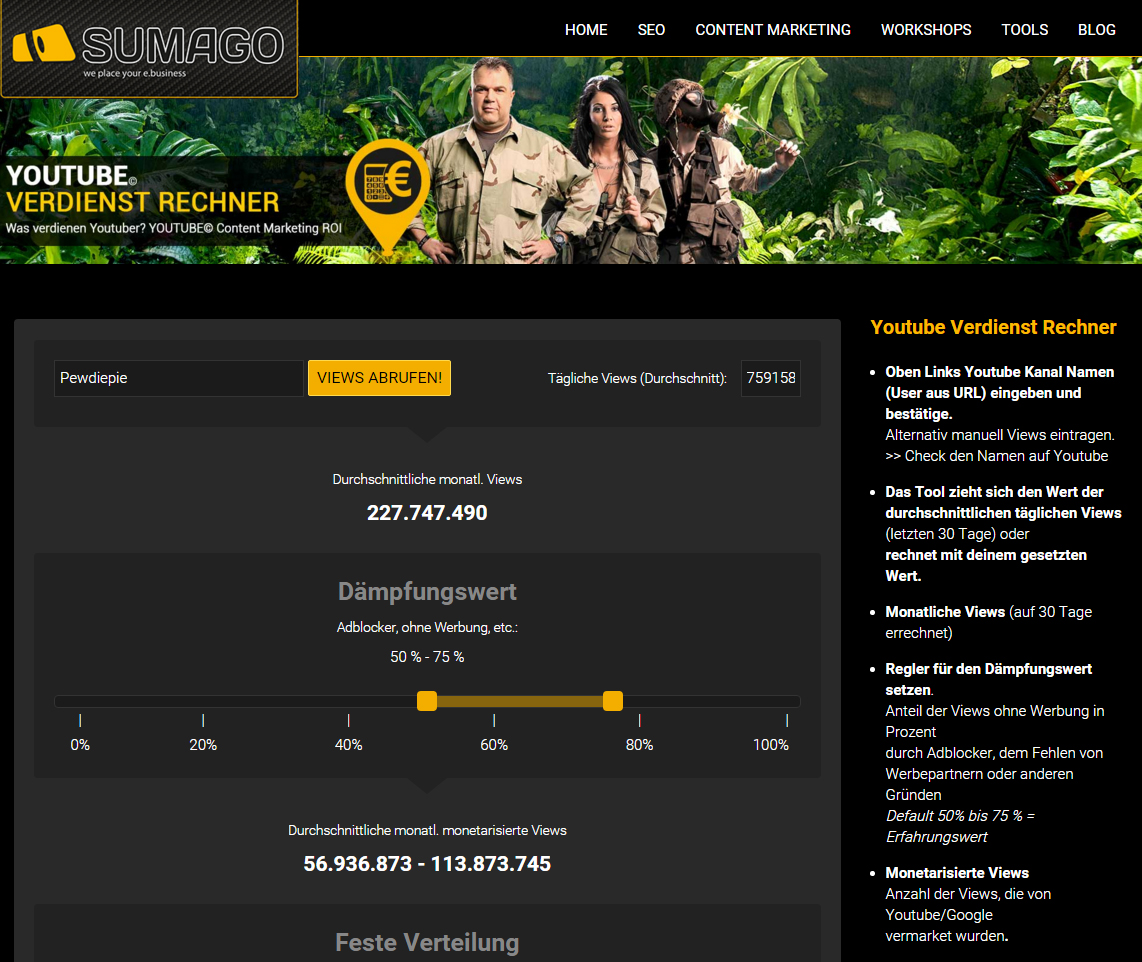 Der YouTube-Rechner – So viel kannst du auf YouTube verdienen